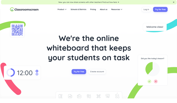 Classroomscreen – Lern-App-Kompass.de
